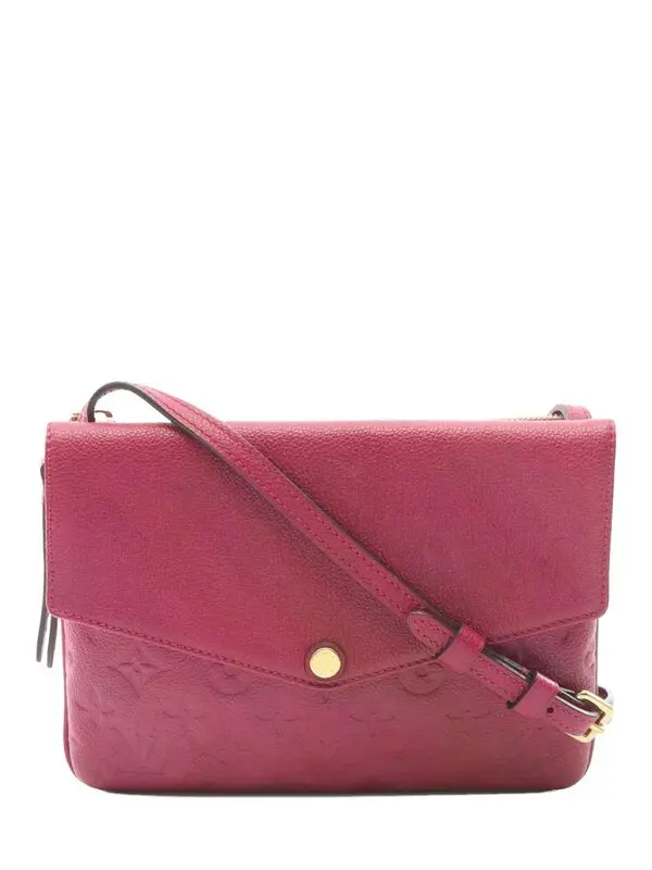 LOUIS VUITTON 2015 Monogram Empreinte Twice Crossbody Bag - Red
