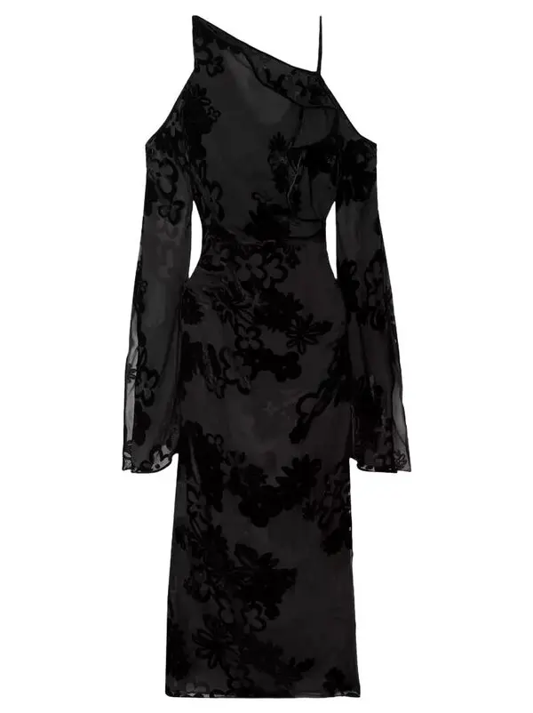 TOM FORD One-shoulder Midi Dress - Black
