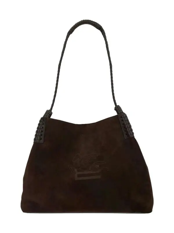 Etro Medium Libra Suede Tote Bag - Brown