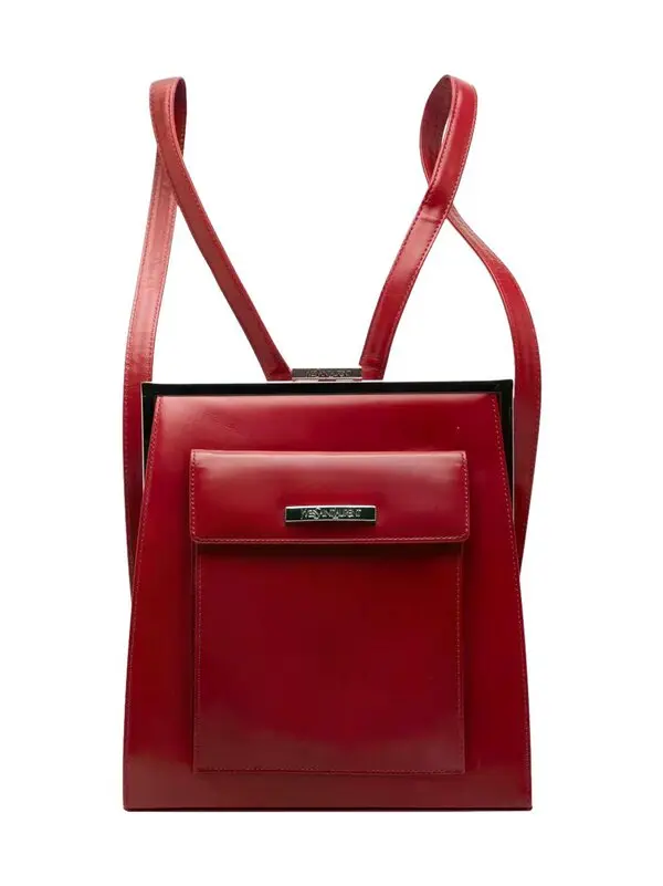Saint Laurent 2000-2012 Leather Frame Backpack - Red