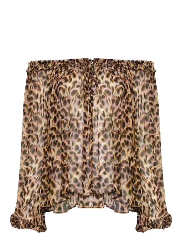 MARANT ETOILE Vutti Off-shoulder Blouse - Brown