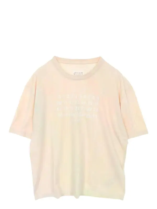 MAISON MARGIELA Numbering Logo-print T-shirt - Neutrals
