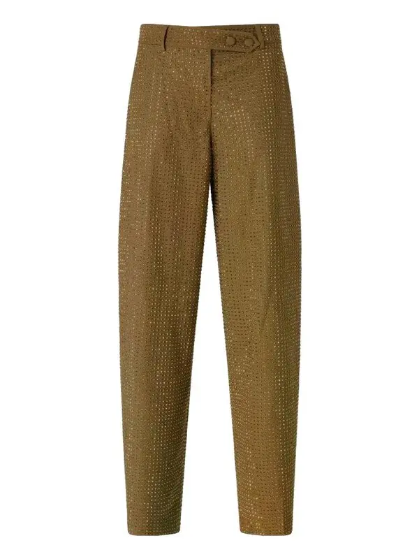 Pinko Embellished Tailored Trousers - Neutrals
