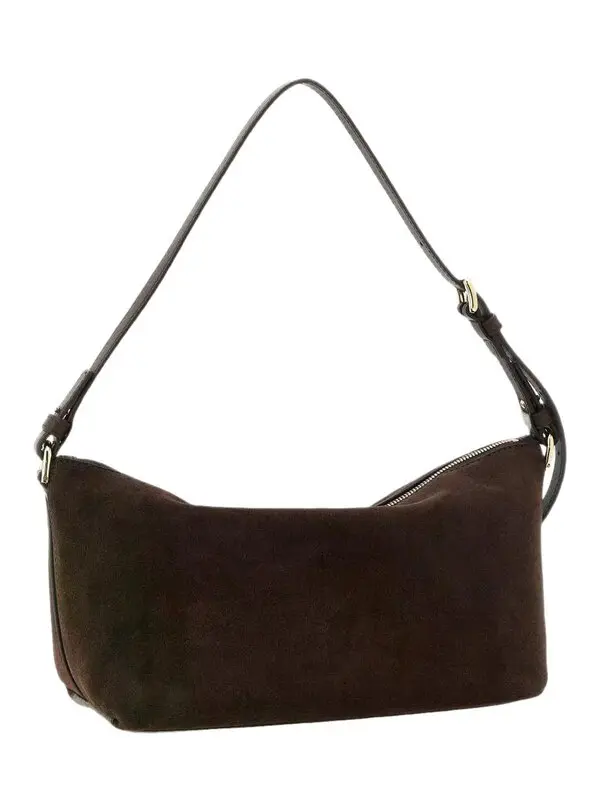 Furla Debby Suede Shoulder Bag - Brown