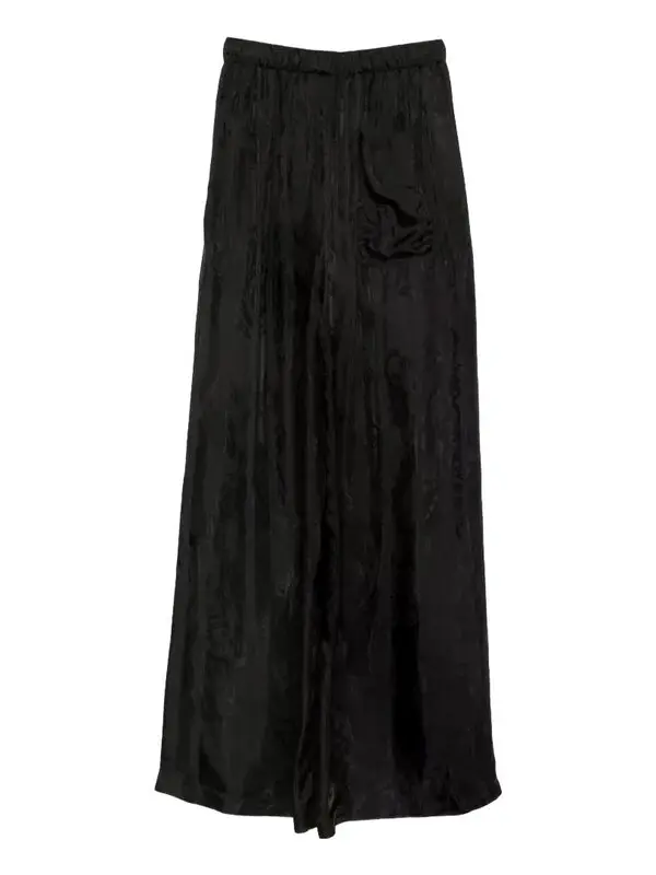ANN DEMEULEMEESTER Paisley-jacquard Drawstring Trousers - Black
