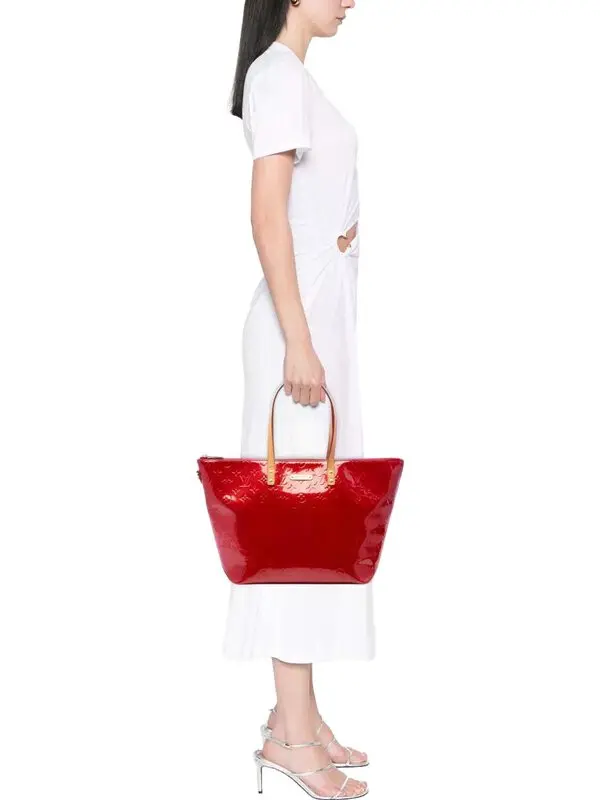 LOUIS VUITTON 2000-2010 Monogram Vernis Bellevue Gm Tote Bag - Red