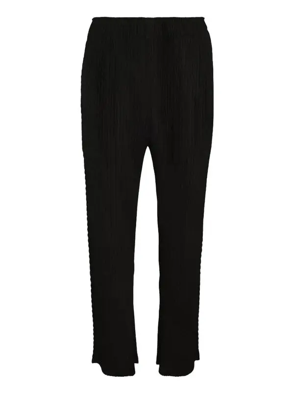 Issey Miyake Plissé-effect Trousers - Black
