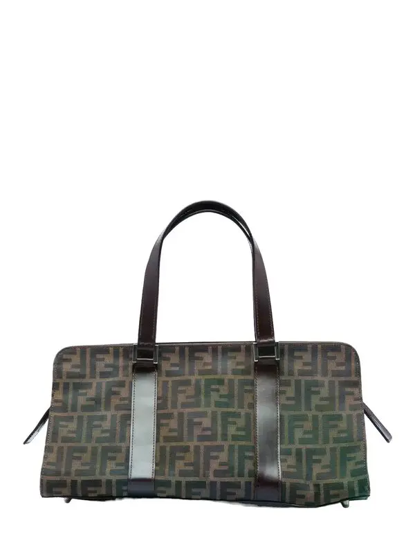 Fendi 2000-2010 Zucca Canvas Handbag - Brown