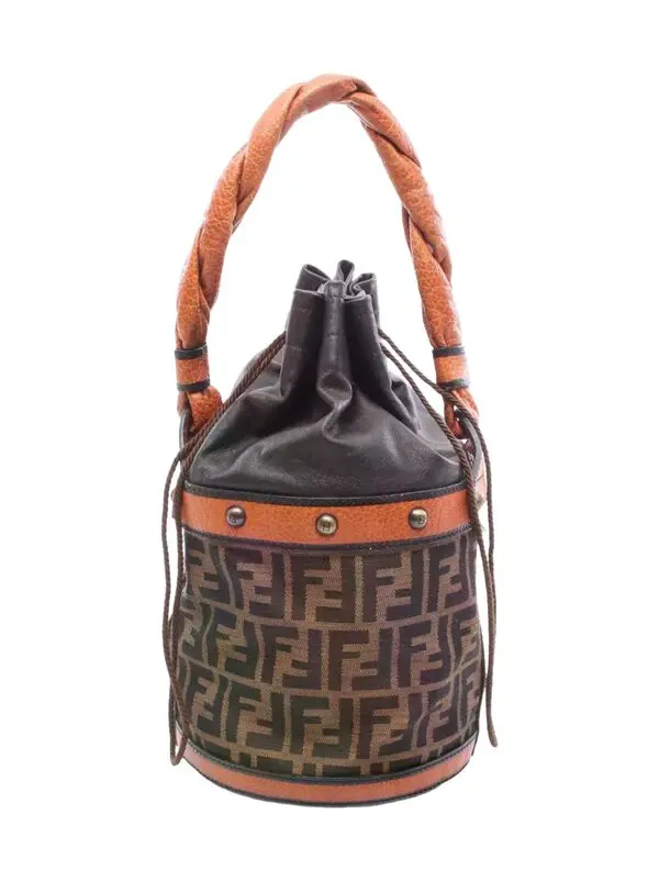 Fendi 2000-2010 Zucca Canvas Palazzo Bucket Bag - Brown