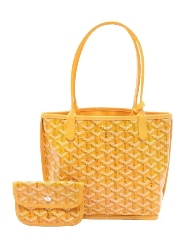 Goyard 2000-2026 Mini Goyardine Reversible Anjou Tote Bag - Yellow