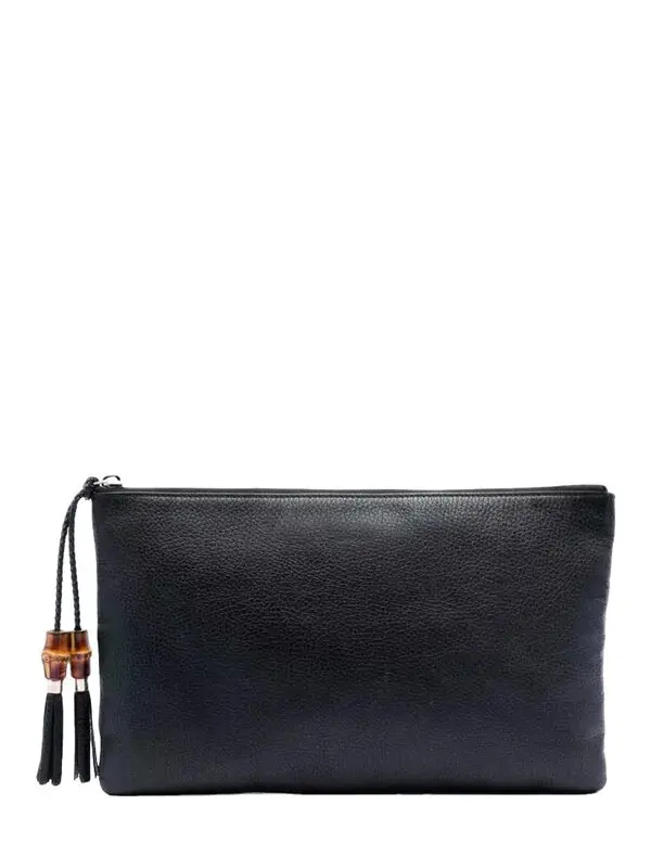 Gucci 2016-2026 Calfskin Bamboo Tassel Clutch Bag - Black