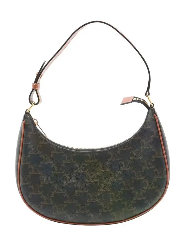 Celine 2020-2022 Mini Triomphe Coated Canvas Ava Shoulder Bag - Brown