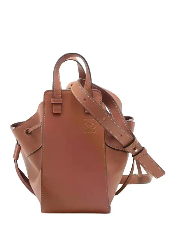 Loewe 2016-2019 Mini Leather Drawstring Hammock Bag Satchel - Brown