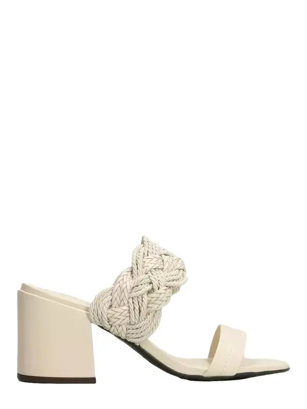 AREZZO Braided Strap Heeeled Mules - Neutrals