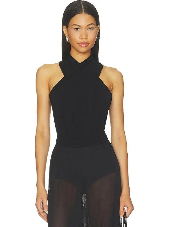 Simkhai Juno Halter Bodysuit In . Also - Black