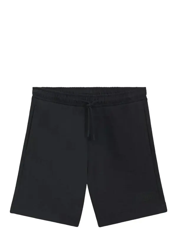 BOSS Logo-patch Drawstring-waist Shorts - Blue