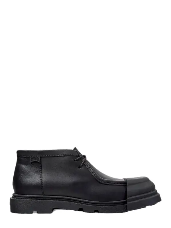 Camper Junction Leather Ankle Boots - Black