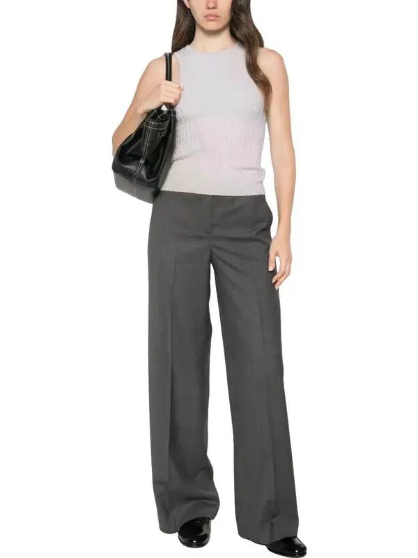 LISA YANG Iora Cable-knit Tank Top - Grey