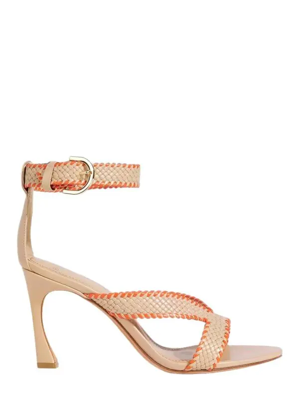 ALEXANDRE BIRMAN Giorgia Woven Leather Sandals - Neutrals