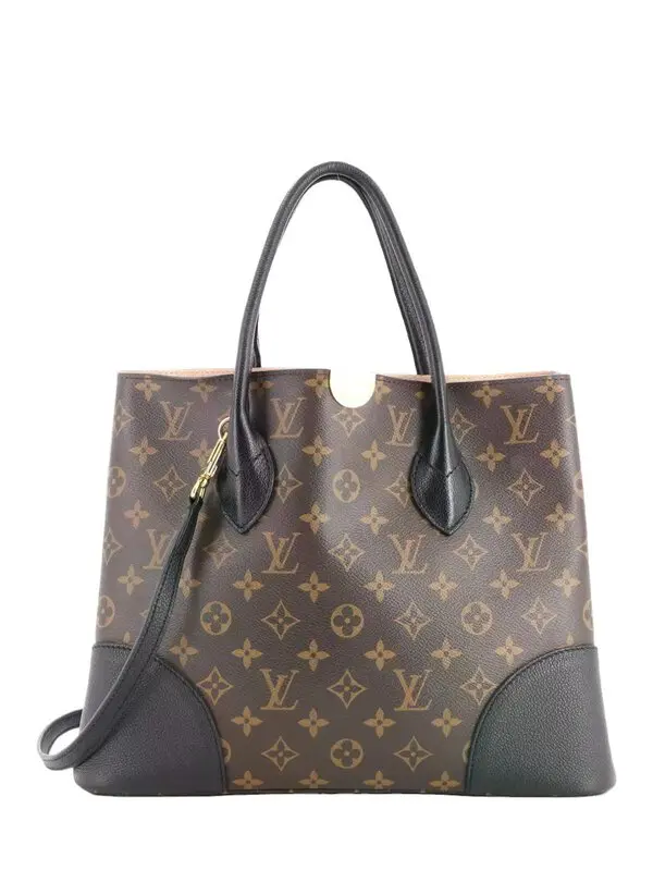 LOUIS VUITTON Flandrin Handbag Monogram Canvas And Leather Tote Bag - Black