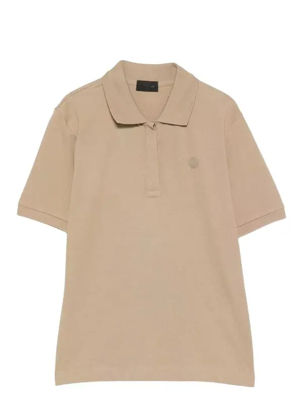 Moncler Logo-patch Polo Top - Neutrals
