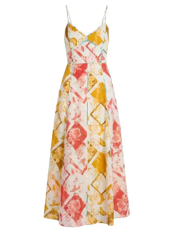 CHRISTY LYNN Esme Floral-print Midi Dress - White