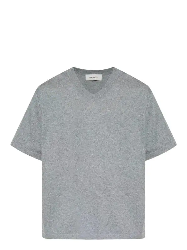 LISA YANG Brayden V-neck T-shirt - Grey