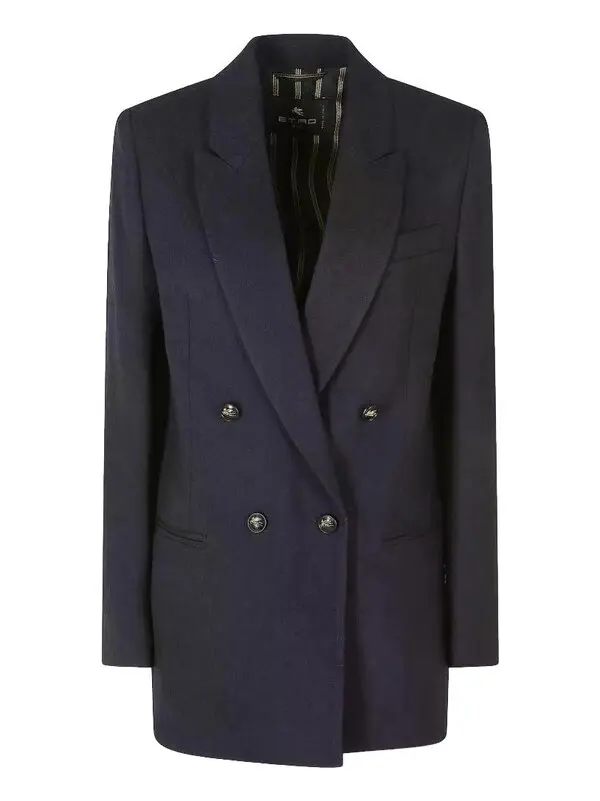 Etro Double-breasted Blazer - Blue