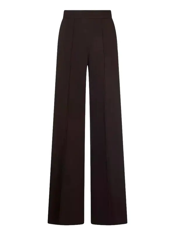 Agnona Pressed-crease Wide-leg Trousers - Brown