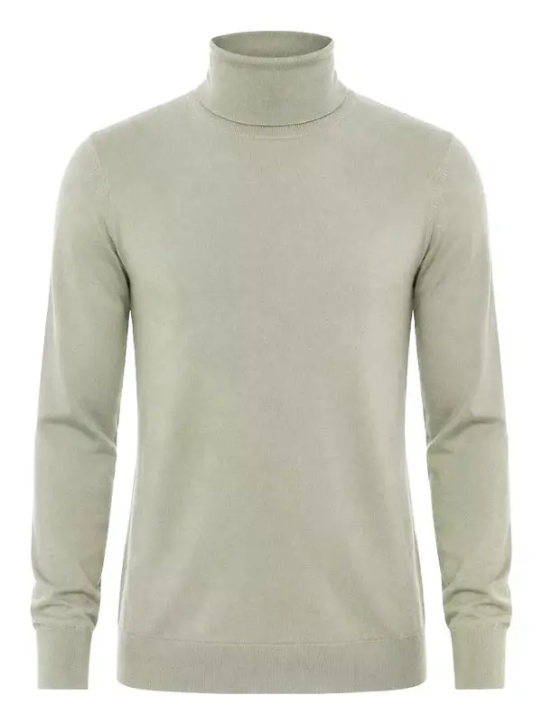 PAOLO PECORA Turtleneck Wool-blend Sweater - Green