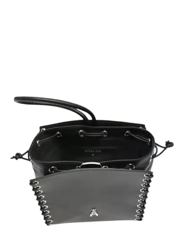 Patrizia Pepe Lace-up Leather Clutch Bags - Black