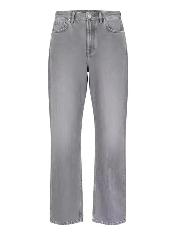 Isaia Button-up Straight-leg Jeans - Grey