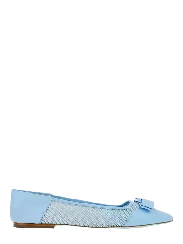 FERRAGAMO Vara Bow Ballerina Shoes - Blue