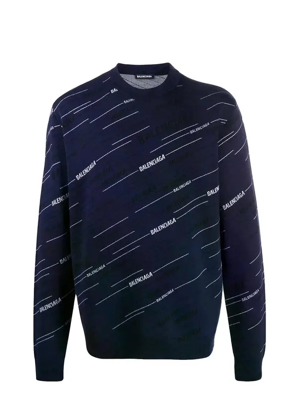 Balenciaga Logo Sweatshirt - Blue