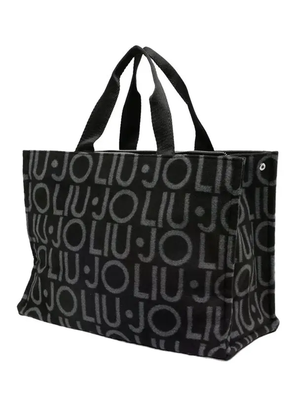 Liu Jo Logo-jacquard Top-handle Tote Bag - Black