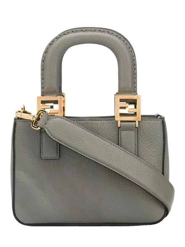 Fendi Mini Ff Motif Tote - Grey