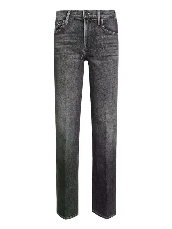 MOTHER Faded-effect Whiskered Jeans - Red