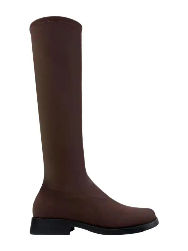 Camper Knee-high Stretch Boots - Brown