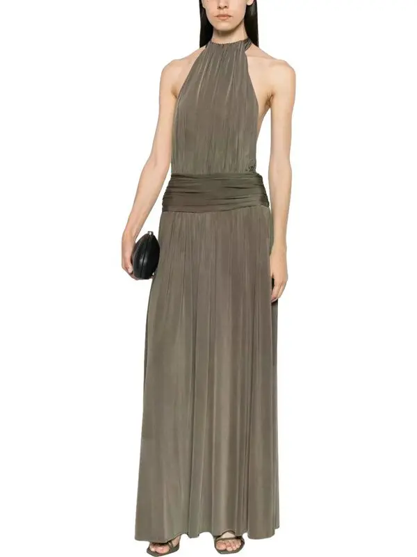 Arcina Ori Santina Halterneck Maxi Dress - Grey