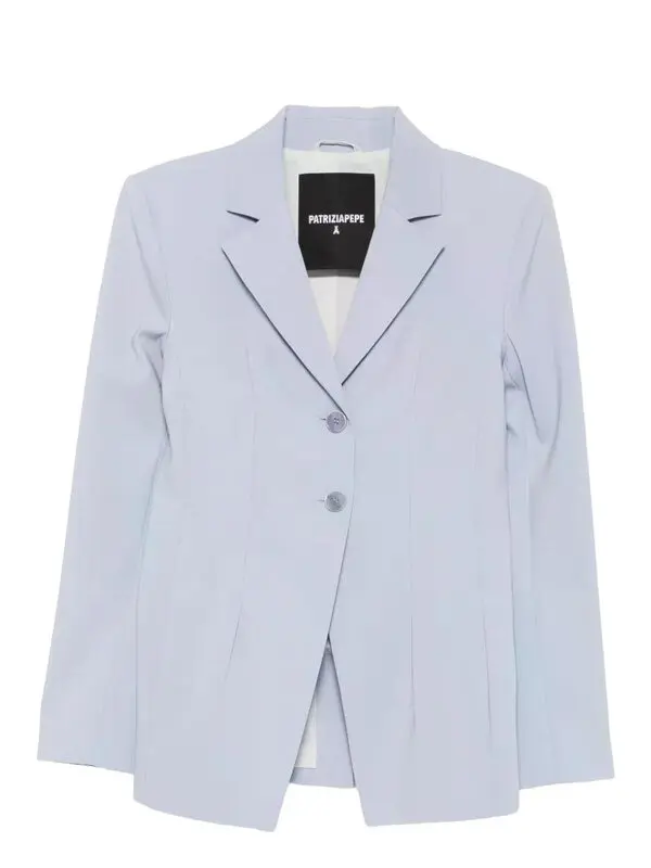 Patrizia Pepe Notched-lapel Blazer - Blue
