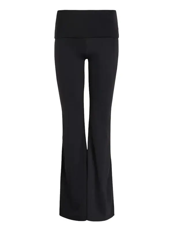 TALA Fold-over Flared Trousers - Black