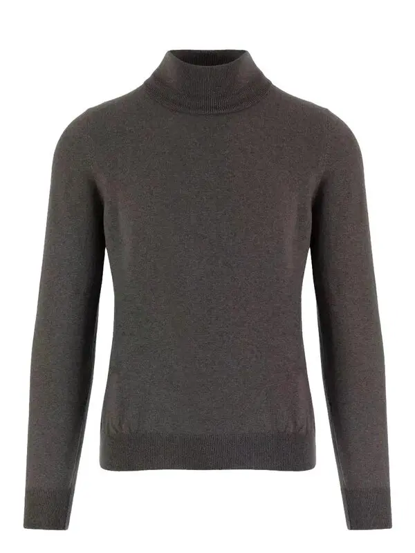 Tagliatore Miles High-neck Wool Sweater - Brown