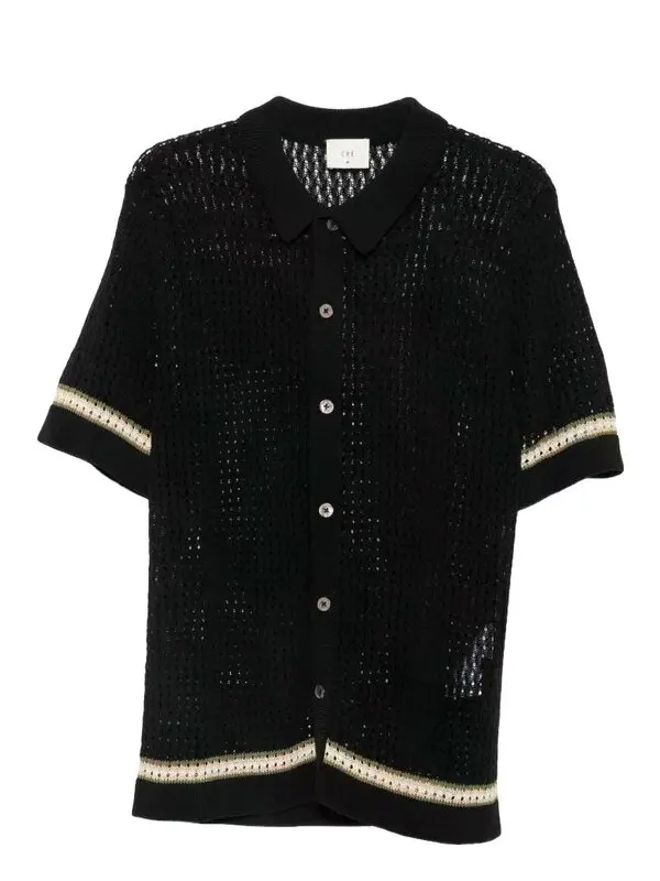 CHE Crochet Short-sleeve Shirt - Black