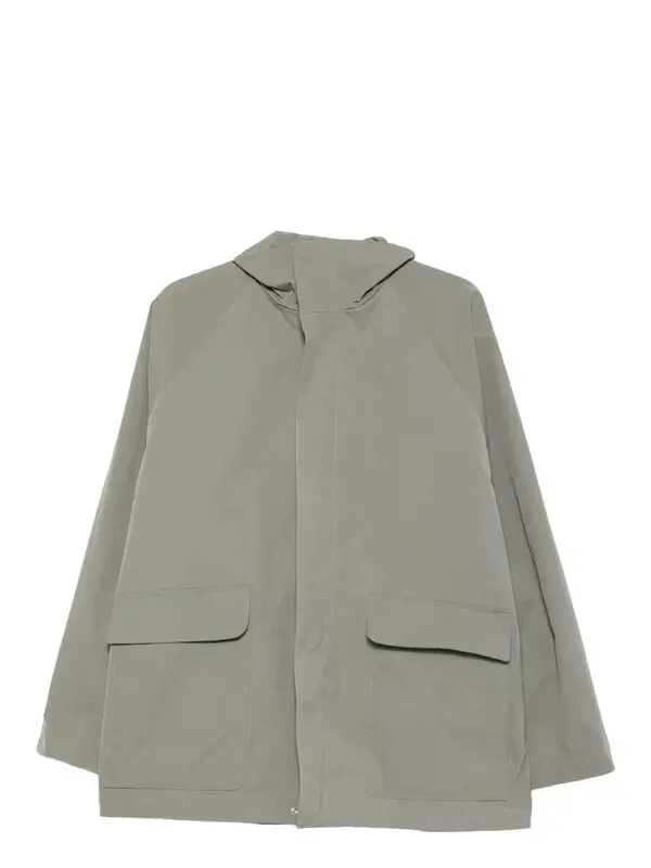 JIL SANDER High-neck Drawstring-waist Coat - Grey