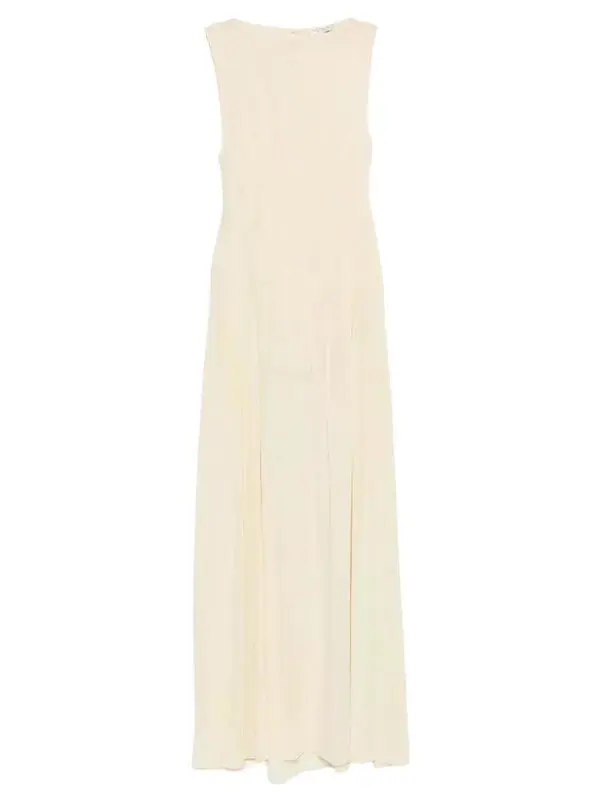 Arcina Ori Audrey Pleated Maxi Dress - Neutrals