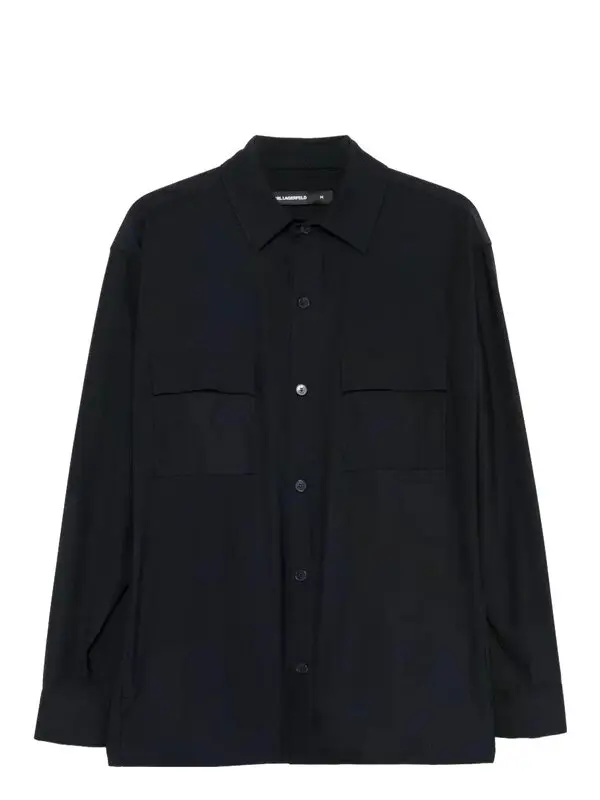 Karl Lagerfeld Chest-pocket Shirt - Blue