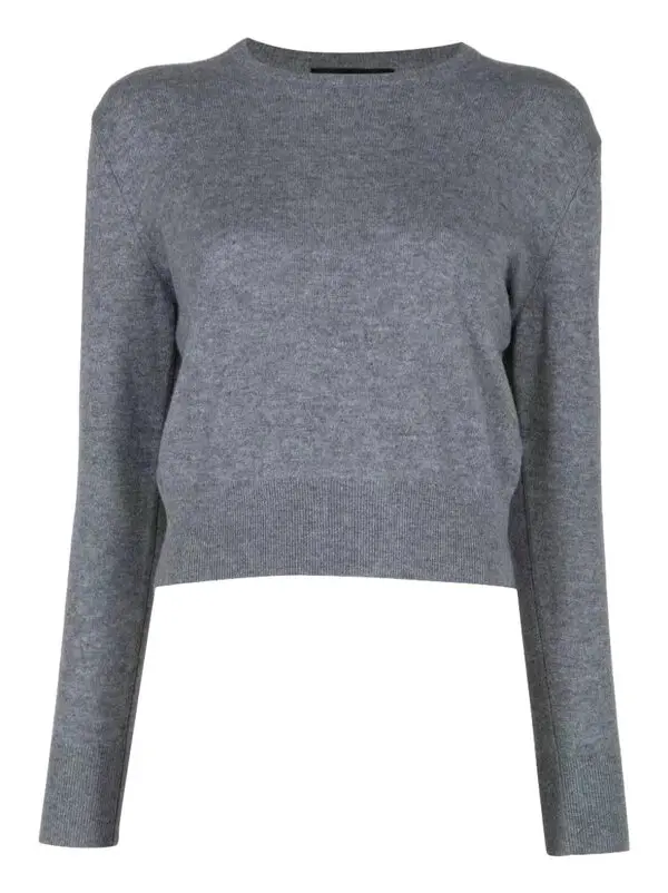 NILI LOTAN Tamra Ribbed-trims Sweater - Grey