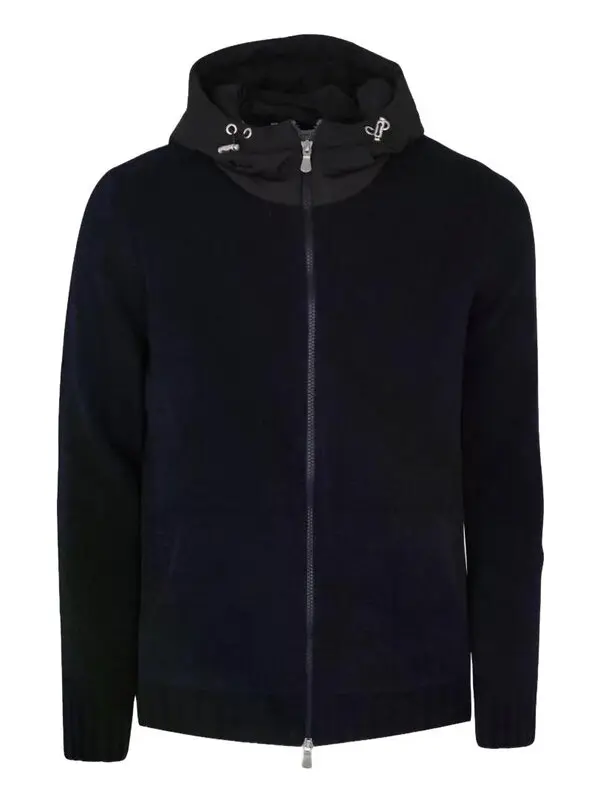 GRAN SASSO Zip-up Hooded Jacket - Blue