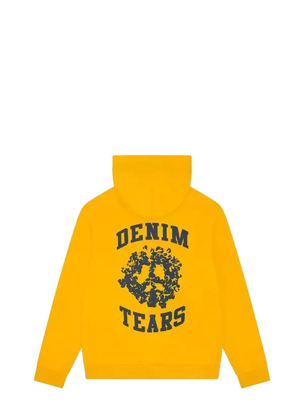 DENIM TEARS Graphic-print Zip-up Hoodie - Yellow