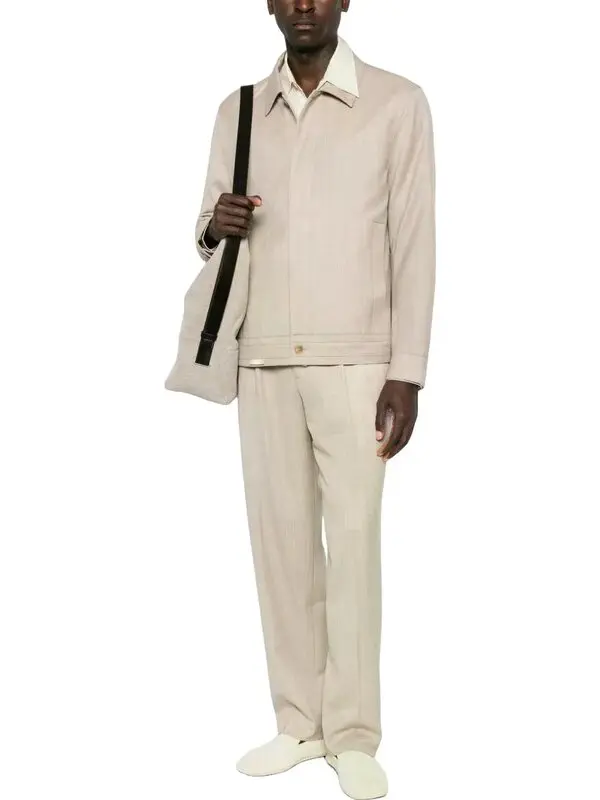 CHE Provence Pleated Trousers - Neutrals